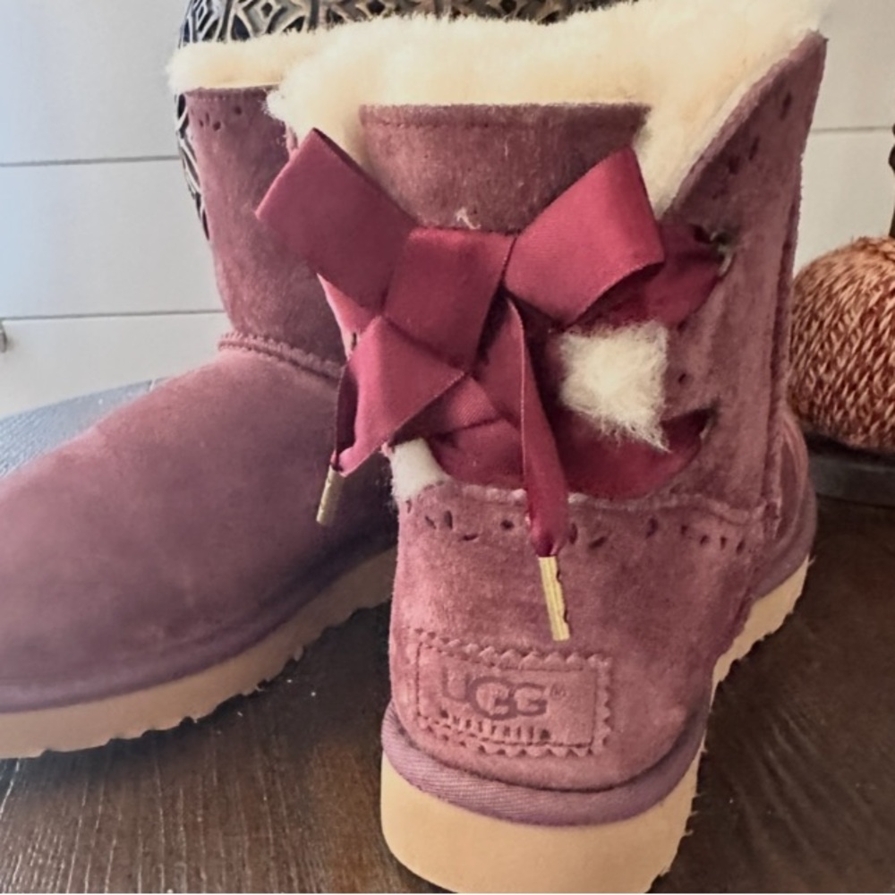 UGG | Shoes | Ugg Flora Suede Boots In Plum | Poshmark